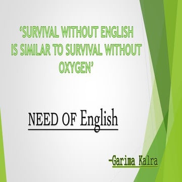 Need of english | PPTX