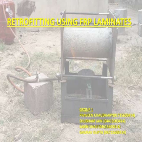 Retrofitting Using FRP Laminates | PPTX