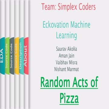 Random Acts of Pizza Machine Learning Project/Eckovation.com