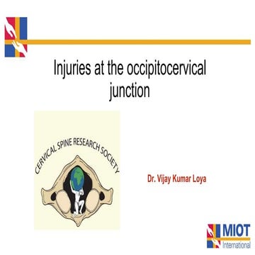 Injuries at occipitocervical junction | PPTX