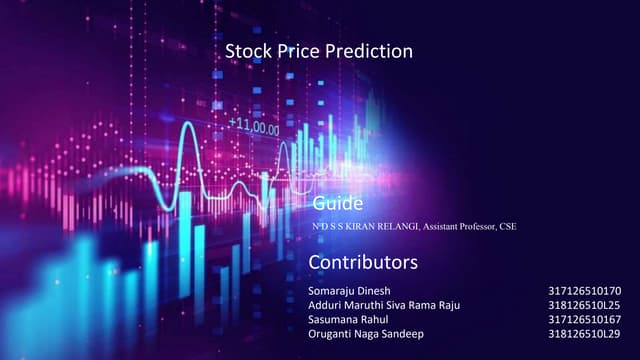 stock price prediction using machine learning | PPTX