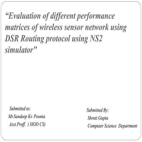 Wireless sensor networks | PPTX