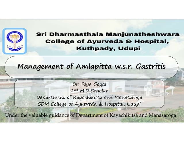 amlapitta ayurvedic approach with treatment | PPTX