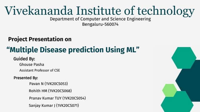 Machine Learning for Disease Prediction | PPTX