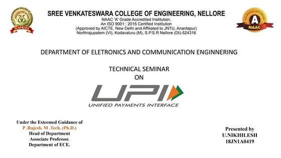 Unified Payments Interface (UPI) | PPT