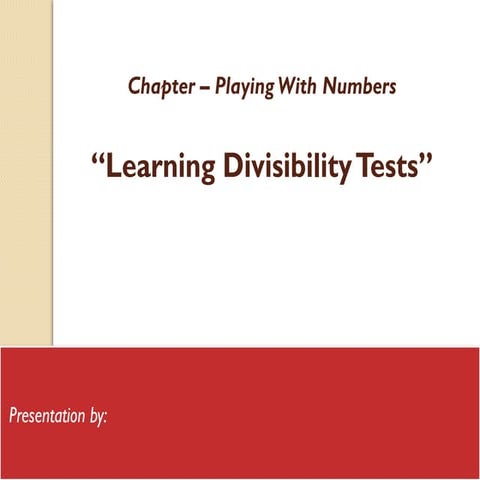 divisibility test for 4 grade compatible with everyone | PPTX