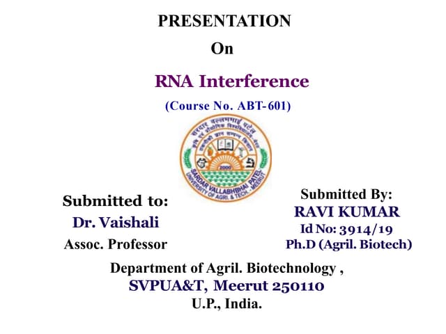 RNA Interference technology | PPT