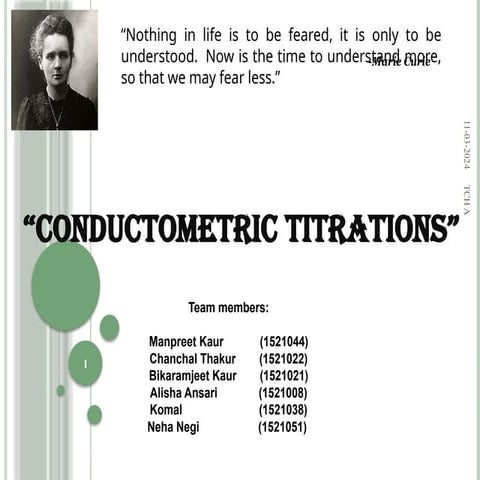 Conductometric titrations (1) | DOCX