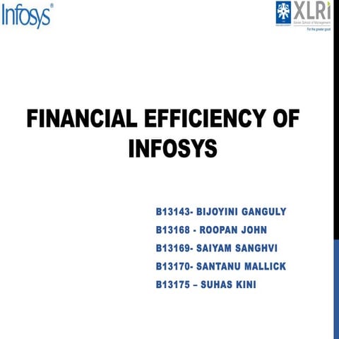 Financial Efficiency of Infosys | PDF