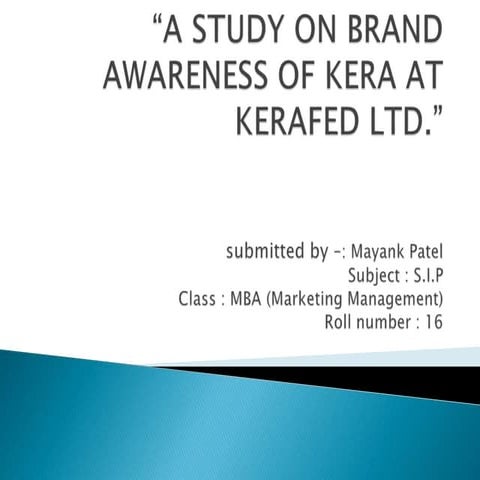 summer internship project report on KERA | PPTX