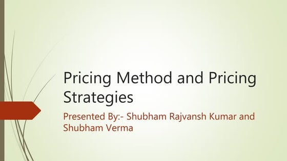 Effective Pricing Strategies for eCommerce | PDF