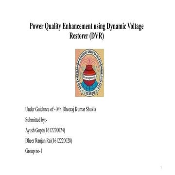 Power quality enhancement using dynamic voltage restore | PDF | Consumer Electronics ...
