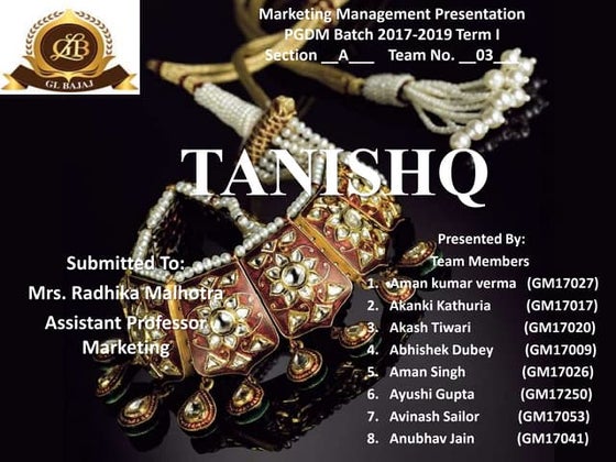 strategic management on tanishq | PPTX