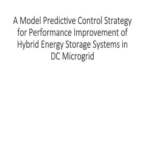 A Model Predictive Control Strategy for Performance Improvement of ...
