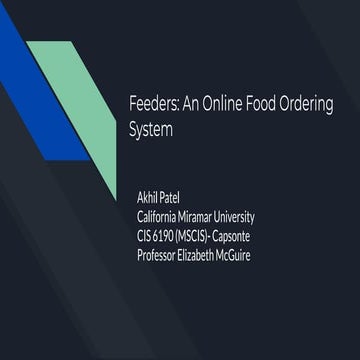 An Online Food Ordering System | PDF