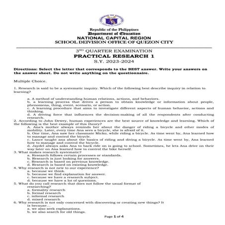 APPLIED PRACTICAL RESEARCH 1 Q1 Mod2 V2 | PDF