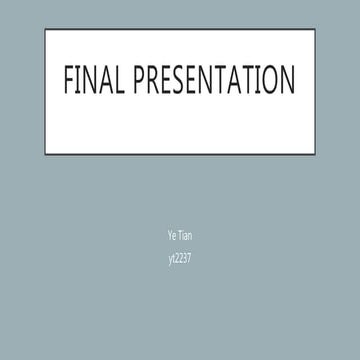 Final Presentation | PPT