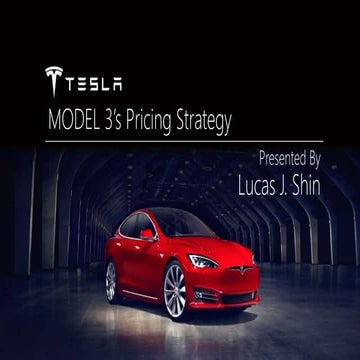 Tesla Model 3 - Pricing Analysis | PPTX