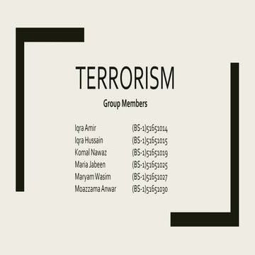 terrorism | PPTX