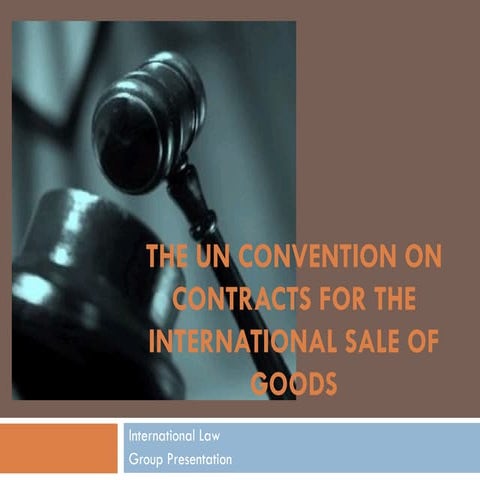 CISG - Contract of Sale of Goods | PPT