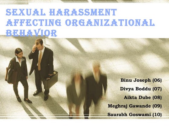 Sexual harassment at workplace | PPT