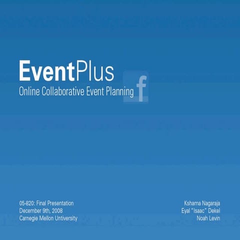 Facebook EventPlus | PDF
