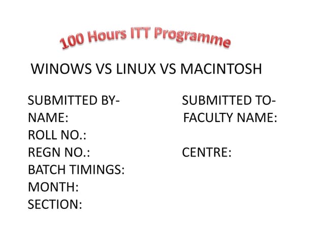 Different types of operating systems | PPTX