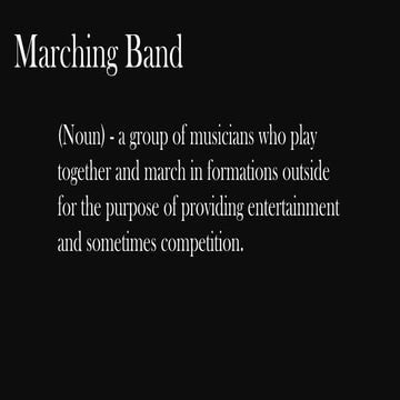 Marching Band: The Pit | PPT