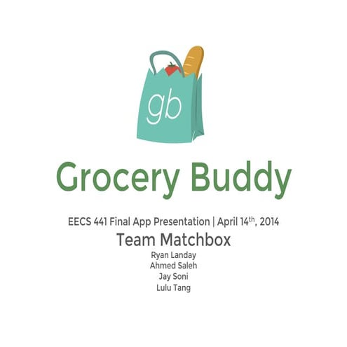 Grocery Buddy Final presentation | PDF