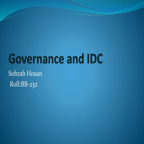 Governance and IDC | PPTX