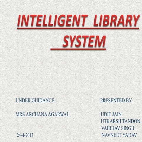 Intelligent Library System | PPTX