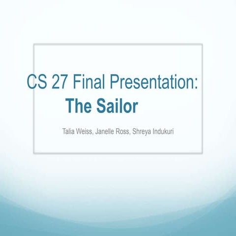 The Sailor - 3D Computer Animation | PPTX