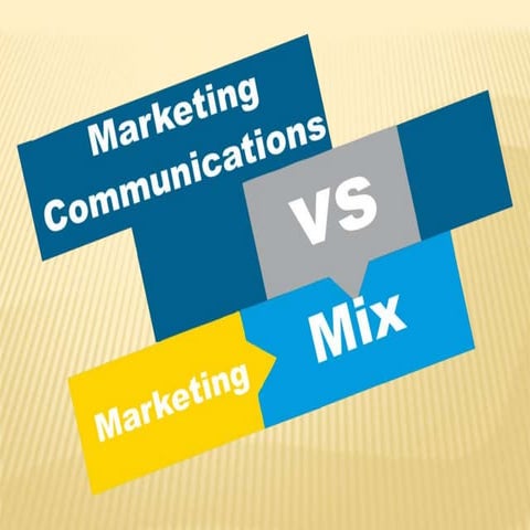Marketing Communications vs The Marketing Mix | PPTX