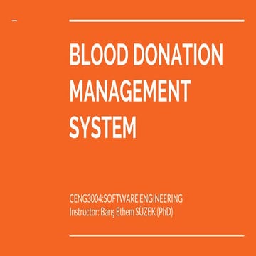 Blood Donation Management System | PPTX