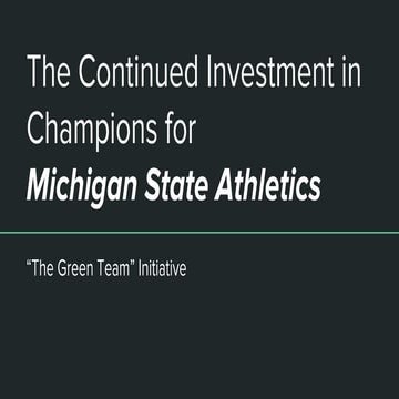 Michigan state university athletic department final presentation | PPTX