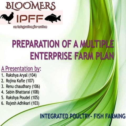 Integrated fish and poultry farming | PPTX