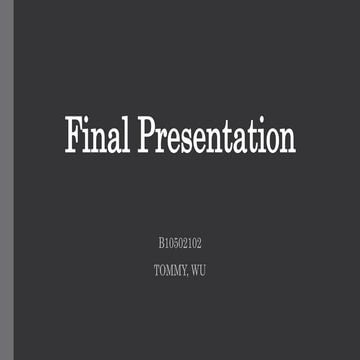 Final presentation 29th Oct | PPT