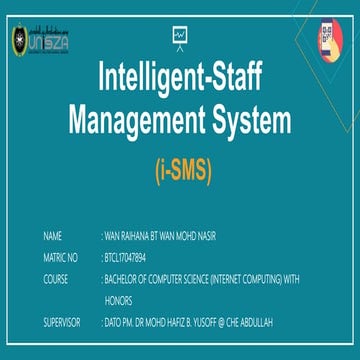 Intelligent Staff Management System | PPT