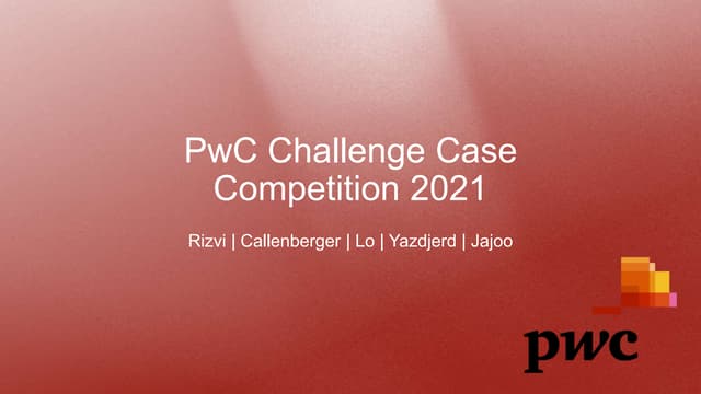 PWC Case Competition | PPTX