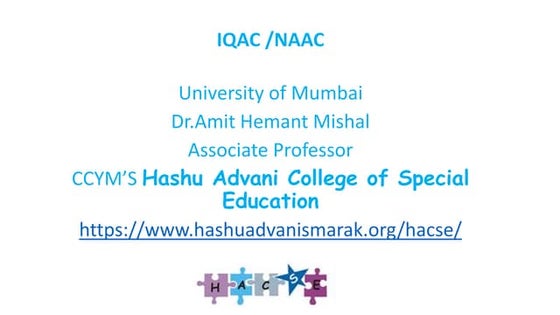 IQAC PPT.pptx | Professional School | Postgraduate Education