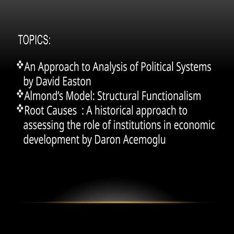 David Easton Model final presentation ppt | PPTX