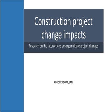 Contruction project change impacts | PPT