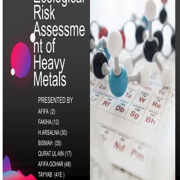 Risk assessment of heavy metals ..pptx