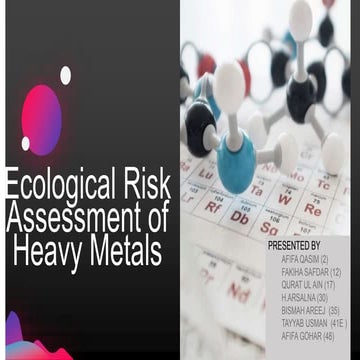 Heavy metals and risk management | PPTX
