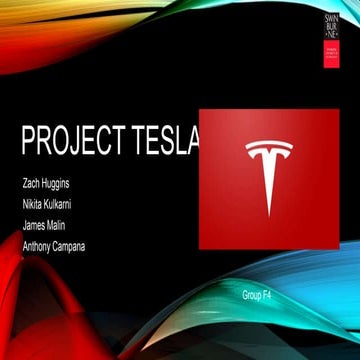 Final presentation Tesla management project(Swinburne University) | PPTX