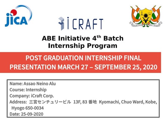 Internship Final Presentation -Tomas Kapiye- | PPT