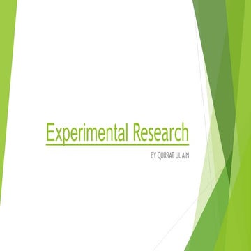 Final presentation on experimental research | PPTX