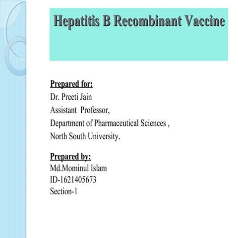 Hepatitis B Vaccine | PPT