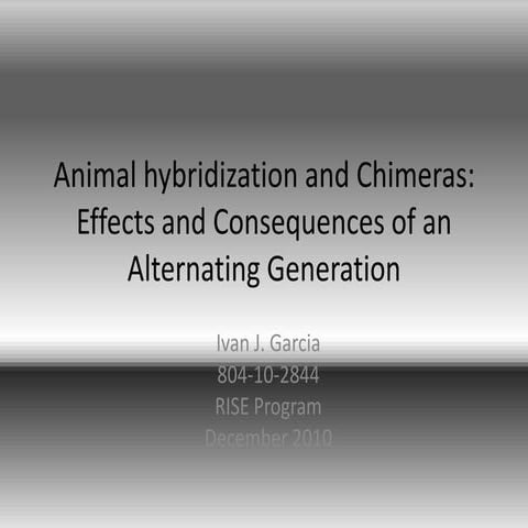 Chimera (genetics) | PPTX