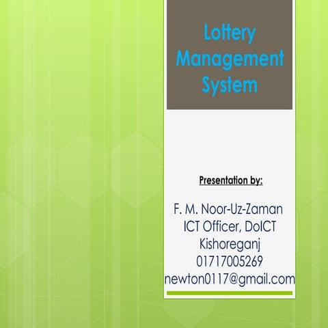 Final_Presentation_Lottery _ Database Introduction | PPTX